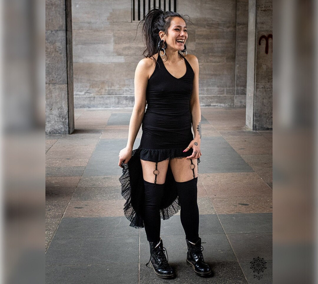 Long Boho Neckholder Dress With Lace Mullet Dim Hem - Etsy