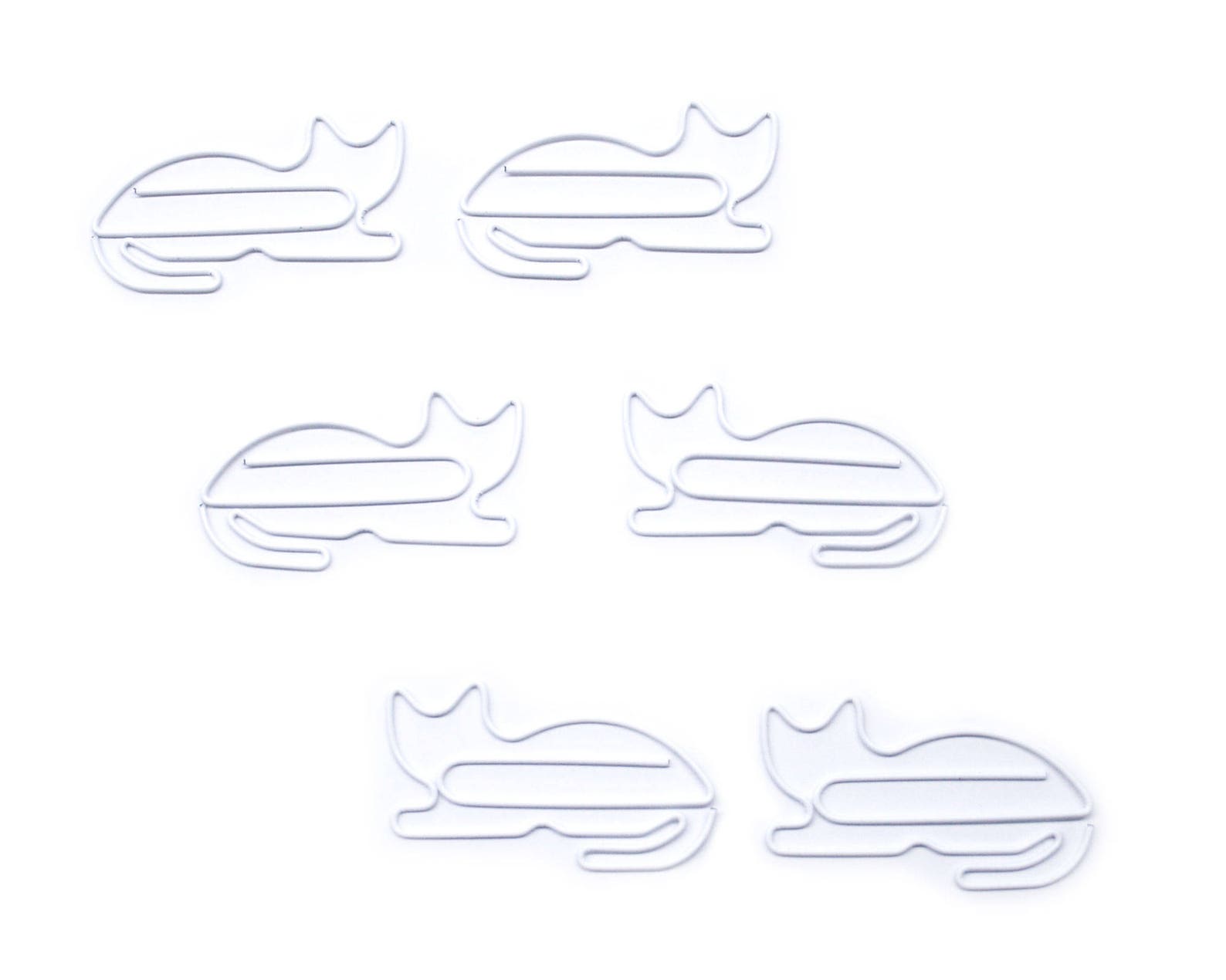 25 Count Paper Clips, Cat Lover Gifts, Cute Shaped Paper Clips, Desk ...
