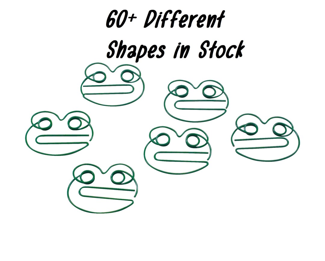 25 Count Paper Clips, Frog Lover Gifts, Cute Shaped Paper Clips, Desk ...