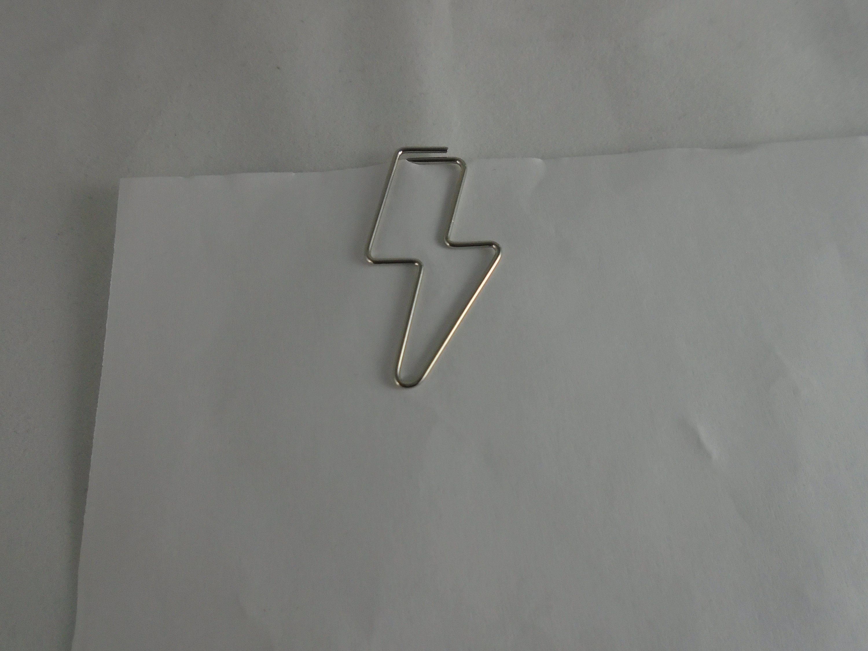 100 Count Paper Clips Silver Lightning Bolt Gift Cute Shaped - Etsy