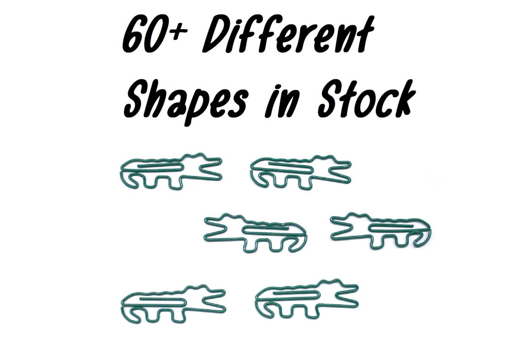 25 Count Paper Clips, Crocodile Alligator Florida Gators Lover Gifts ...