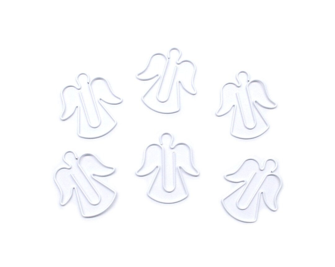 10 Count Paper Clips, White Angel Lover Gifts, Cute Shaped Paper Clips ...