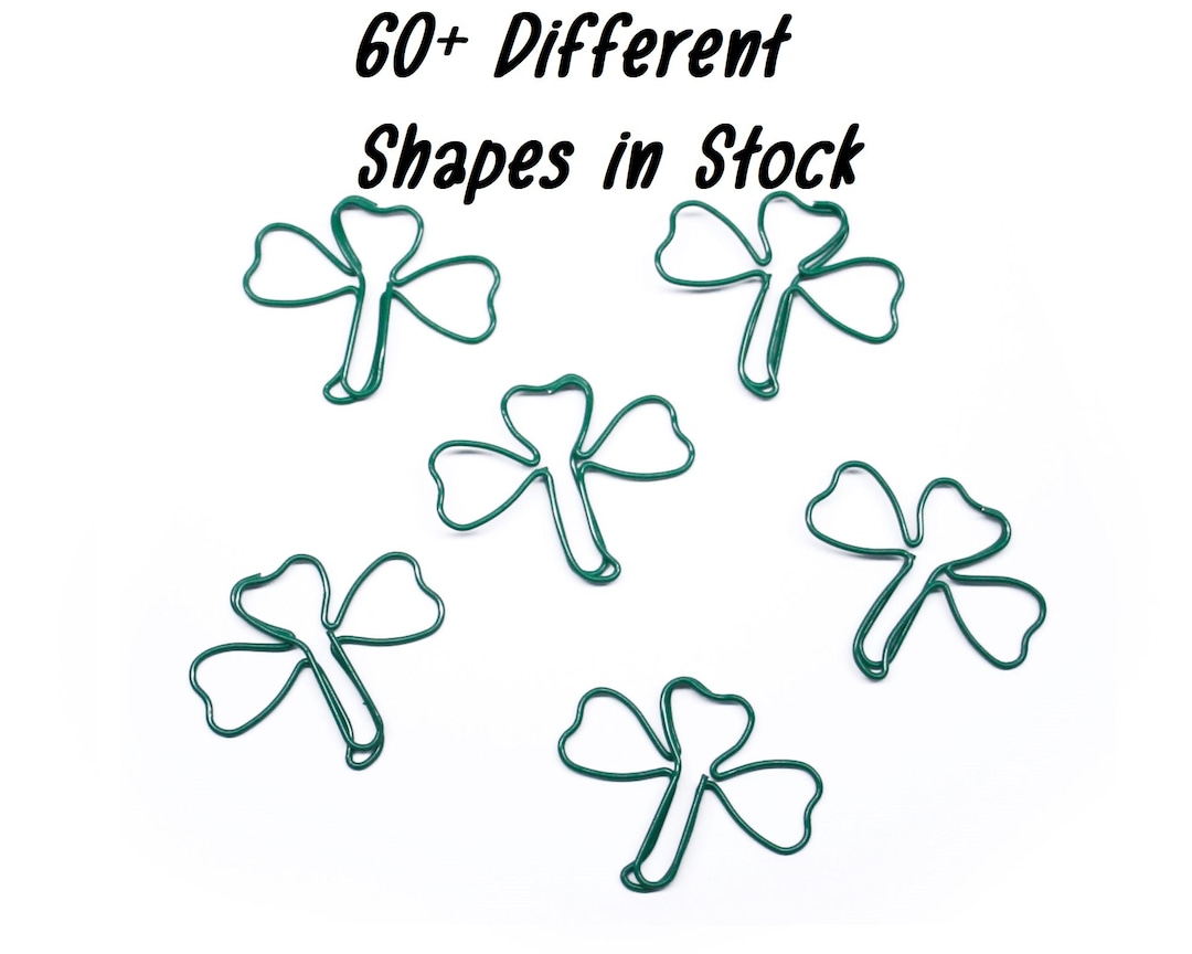 Single Count Paper Clips, Green Shamrock Clover Lover Gifts, Cute ...