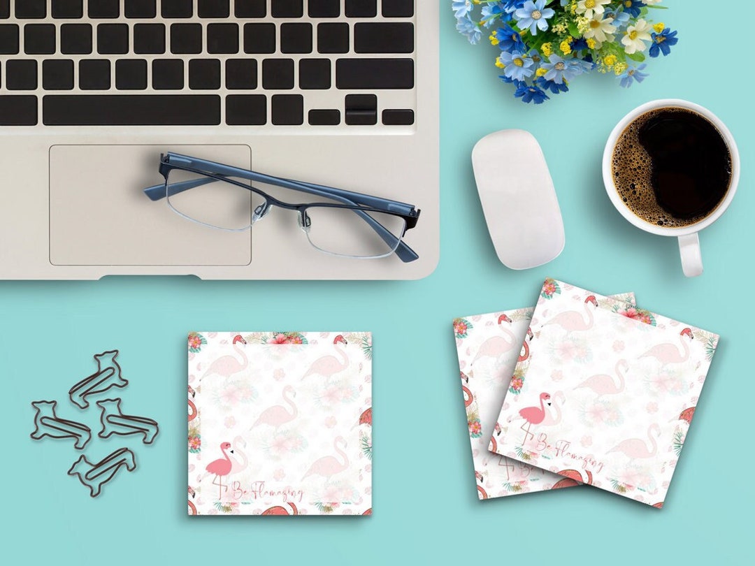 Sticky Notes Be Flamazing Pink Flamingo, 3"x3" 50 Sheet Count Cute ...