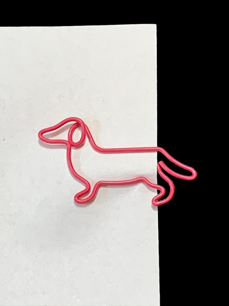10 Count Dachshund Shaped Paper Clips, Dog Lover Cute Gifts, Office ...