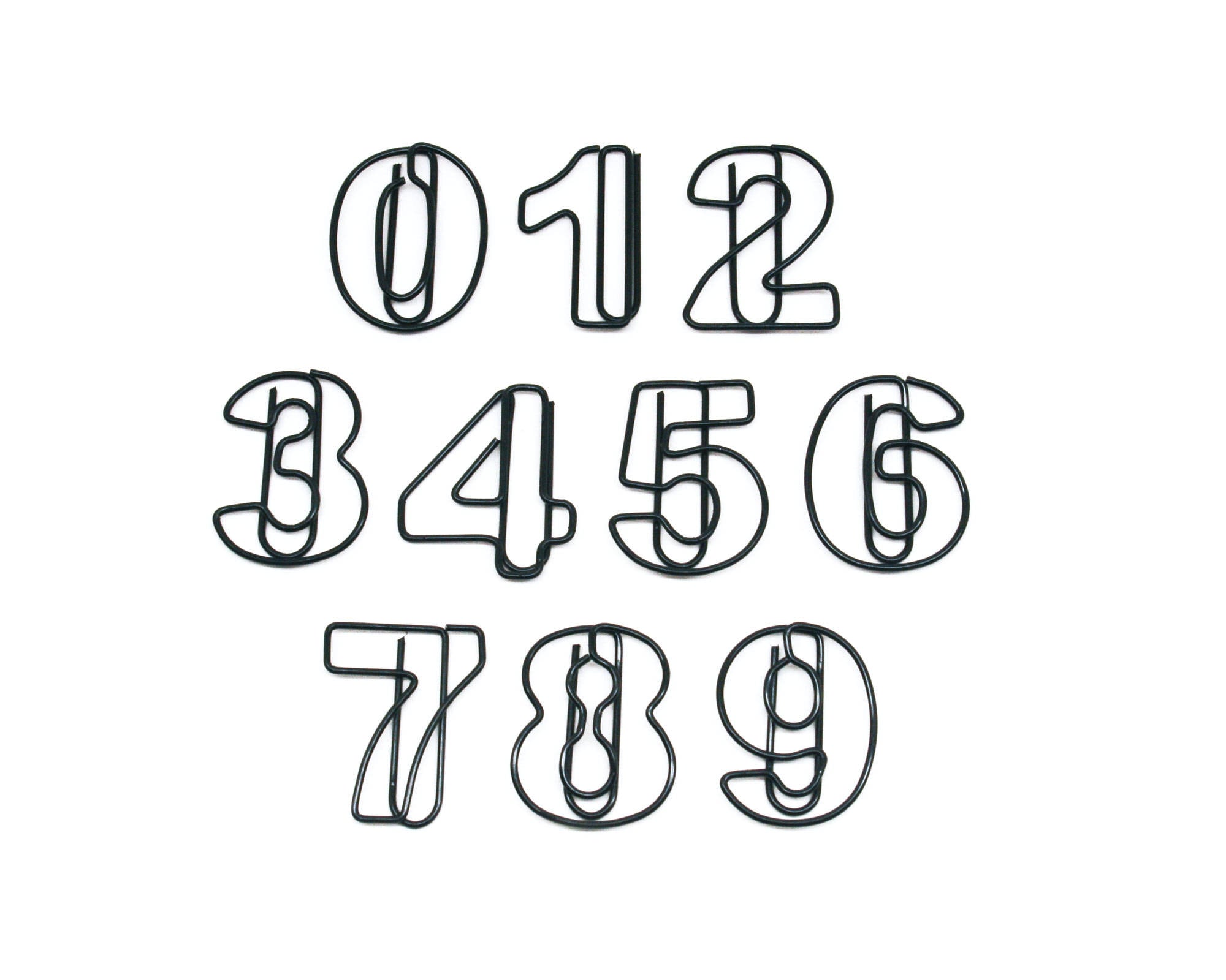 100 Count Shaped Paper Clips, Numbers Letters Alphabet Initials ...