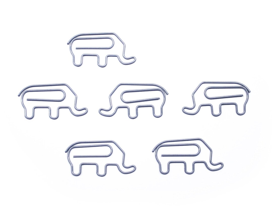 100 Count Elephant Paper Clips, Cute Shaped Paper Clips, Desk ...