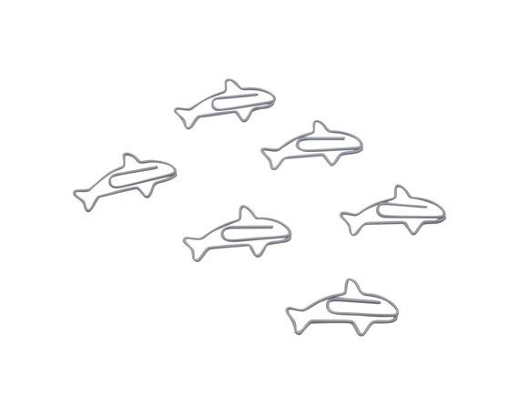 100 Count Paper Clips Shark Whale Lover Gifts Cute Shaped - Etsy
