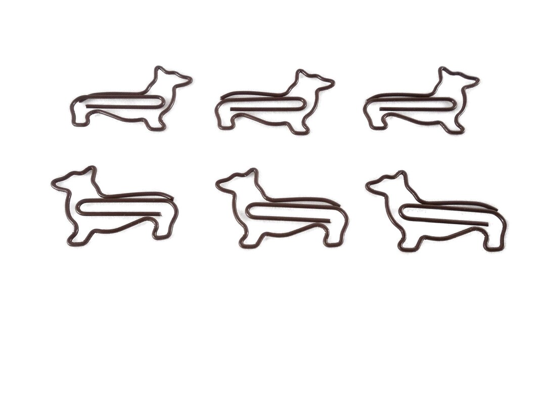 25 Count Paper Clips, Corgi Dog Lover Gifts, Cute Shaped Paper Clips ...