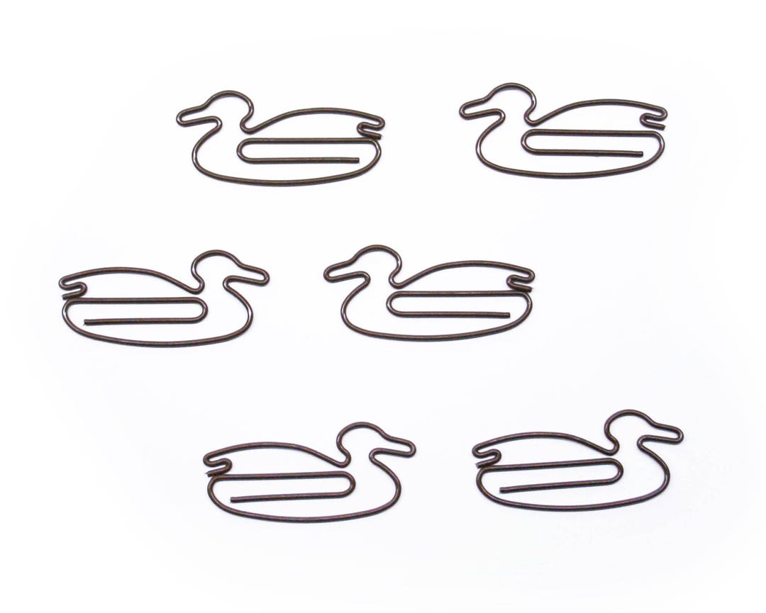 25 Count Paper Clips, Duck Lover Gifts, Cute Shaped Paper Clips, Desk ...