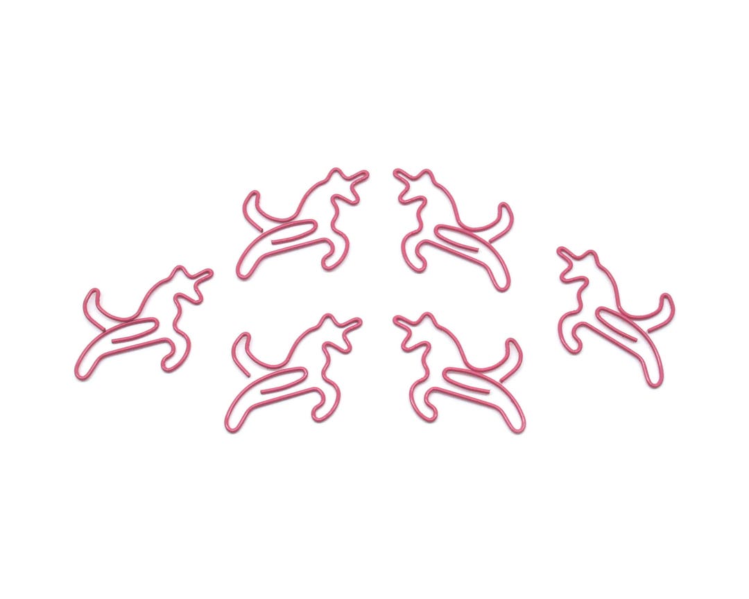 100 Count Pink Unicorn Paper Clips, Unicorn Lover Gifts, Cute Shaped ...