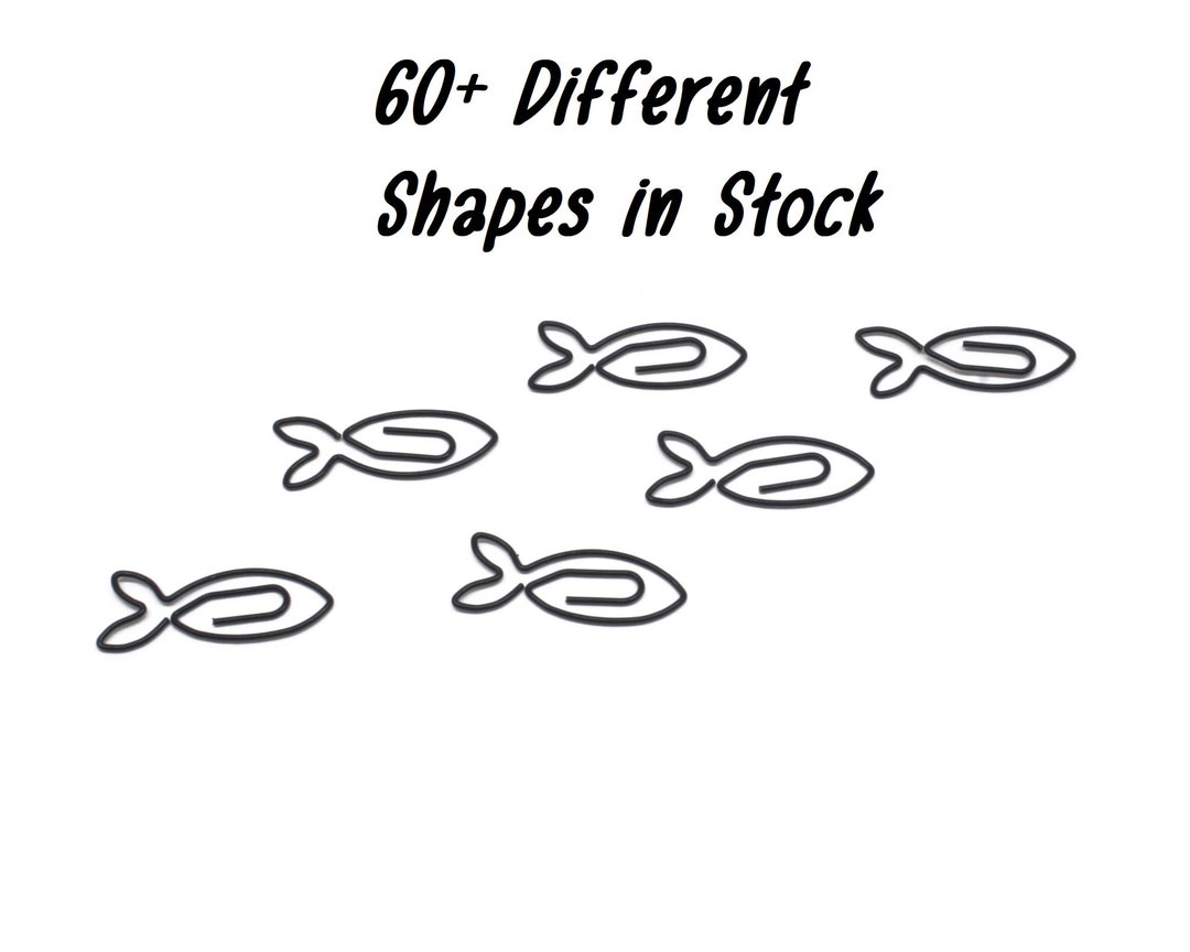 100 Count Paper Clips, Fish Lover Gifts for Fisherman, Cute Shaped ...