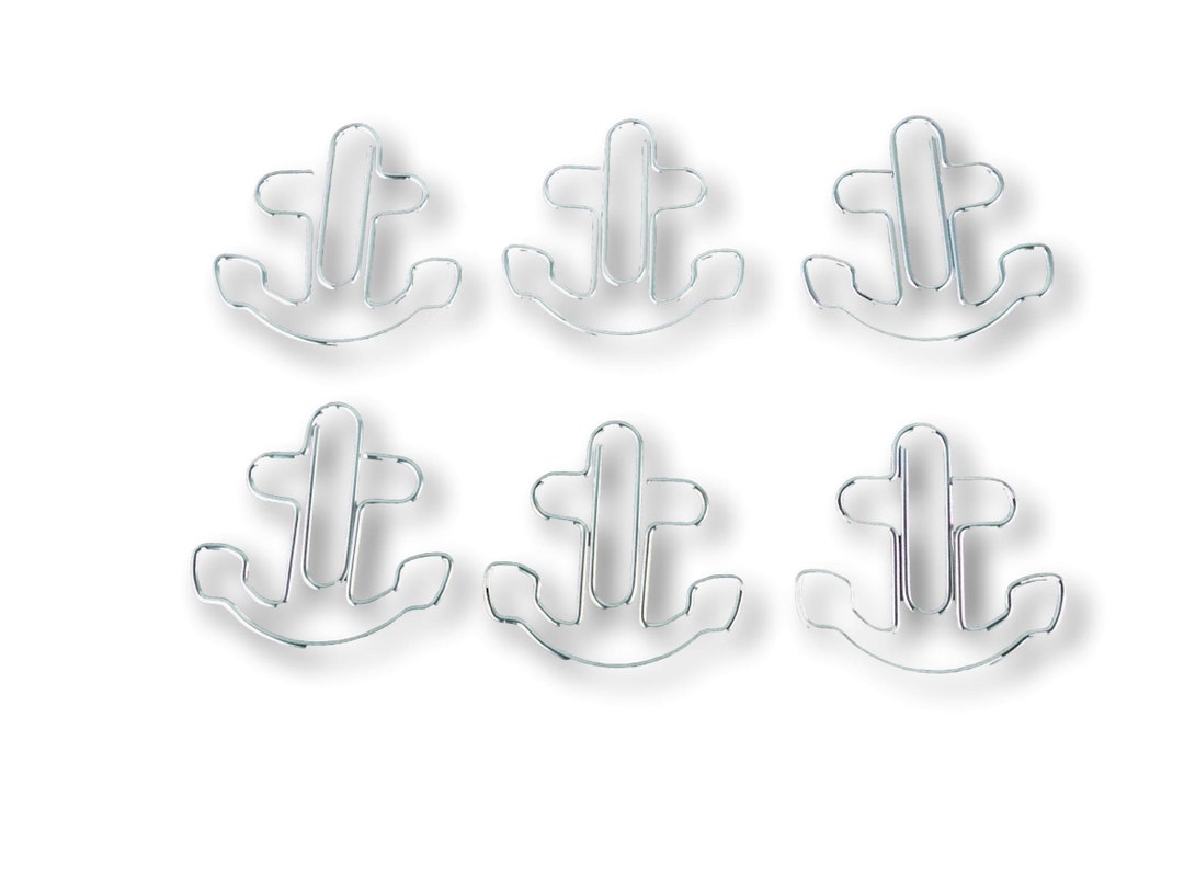 10 Count Paper Clips, Boat Anchor Gifts, Cute Shaped Paper Clips, Desk ...