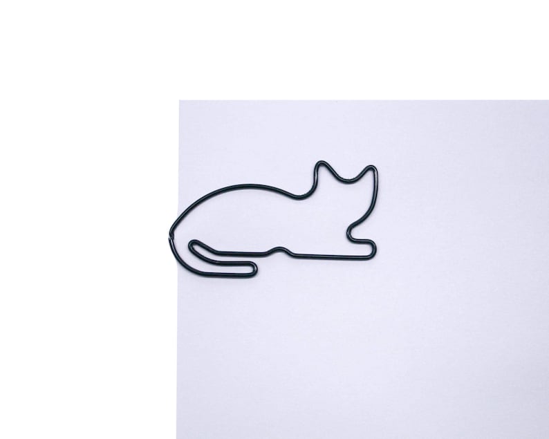 25 Count Paper Clips, Cat Lover Gifts, Cute Shaped Paper Clips, Desk ...
