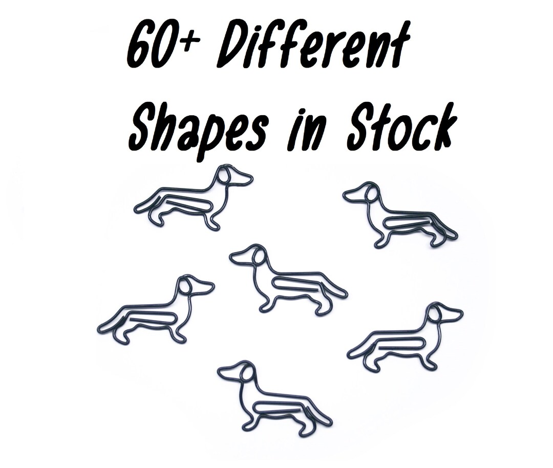 10 Count Dachshund Shaped Paper Clips, Dog Lover Cute Gifts, Office ...