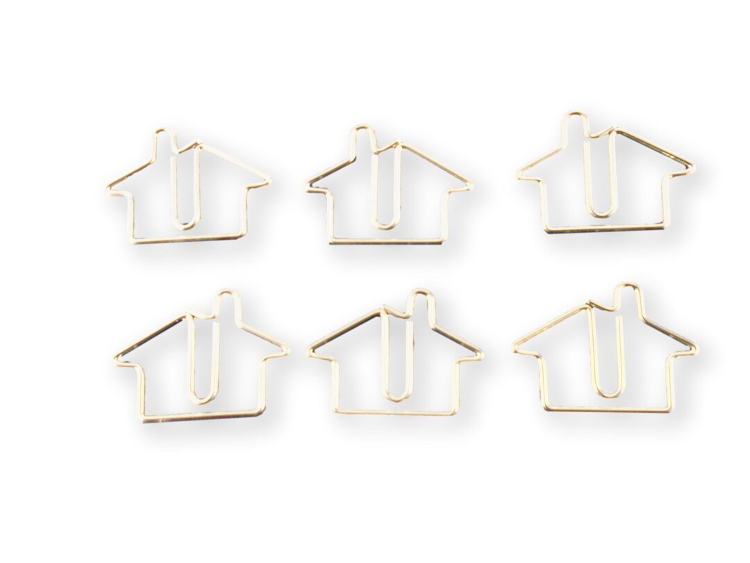 25 Count Paper Clips, Silver House Home Realtor Gifts, Cute Shaped ...