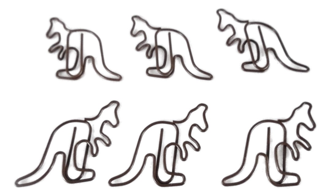 25 Count Paper Clips, Brown Kangaroo Lover Gifts, Cute Shaped Paper ...
