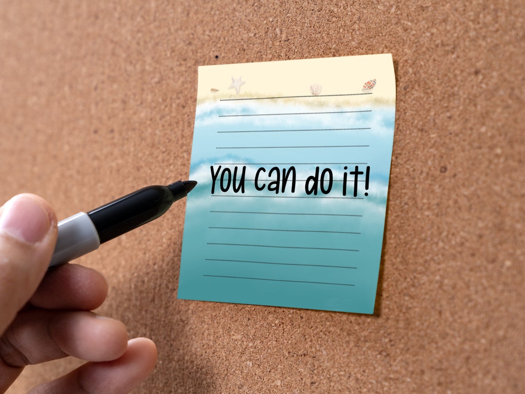 Sticky Notes Beach Ocean Waves Sand Seashells 3"x3" 50 Sheet Count Cute ...