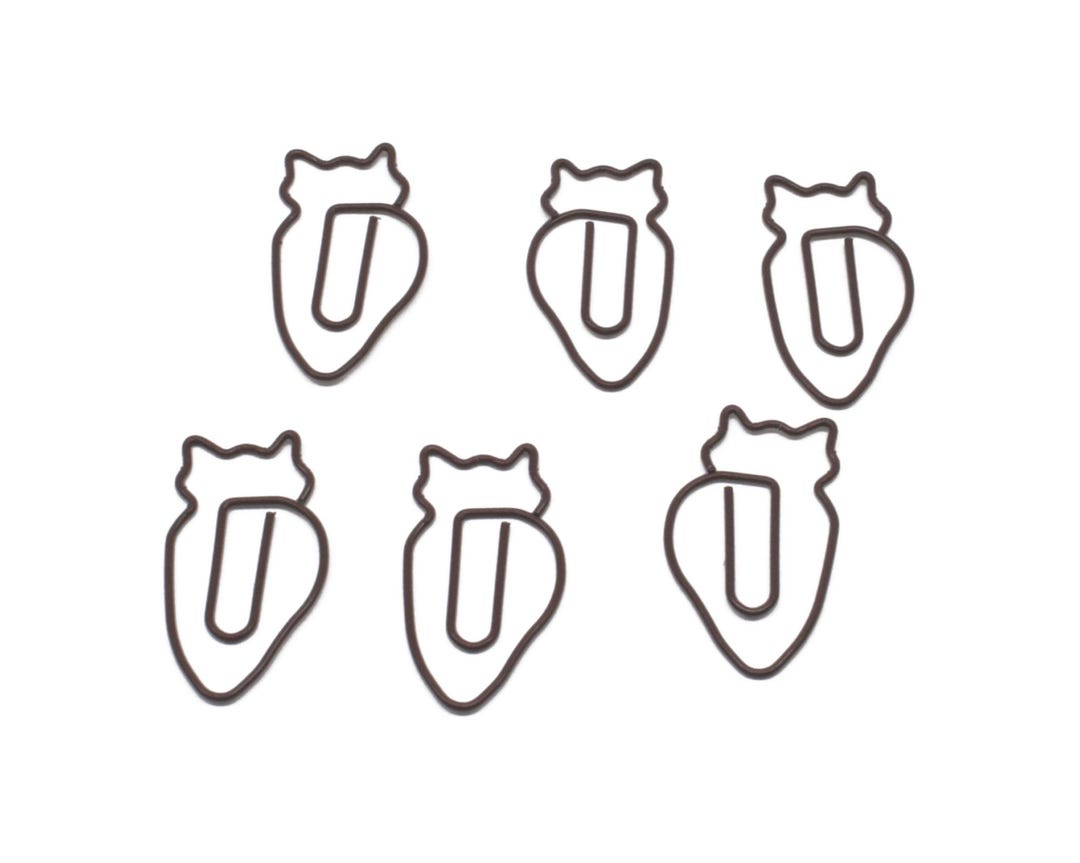 100 Count Brown Owl Paper Clips, Owl Lover Gifts, Cute Shaped Paper ...