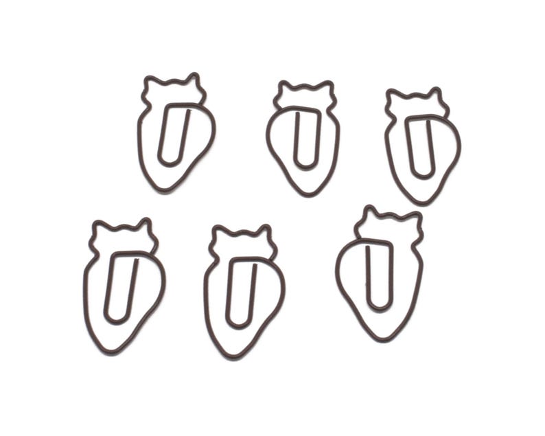 100 Count Brown Owl Paper Clips, Owl Lover Gifts, Cute Shaped Paper ...