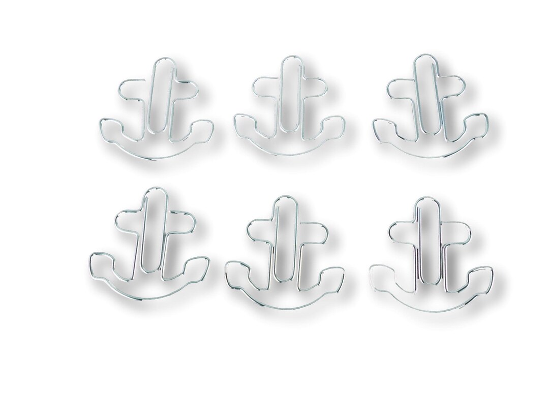 100 Count Paper Clips, Boat Anchor Gifts, Cute Shaped Paper Clips, Desk ...