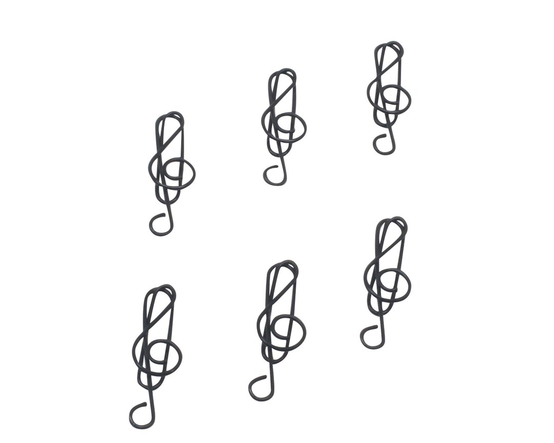 100 Count Black Music Clef Note Paper Clips, Music Teacher, Clef Note ...