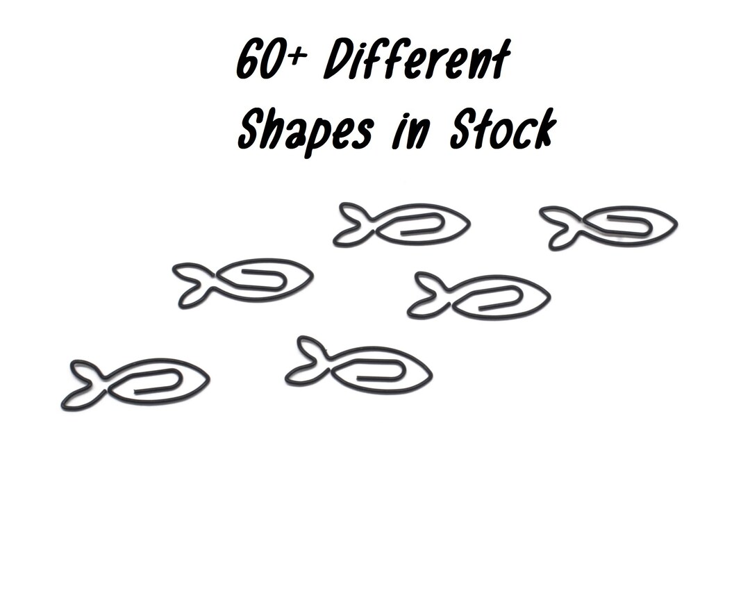 10 Count Paper Clips, Fish Lover Gifts for Fisherman, Cute Shaped Paper ...