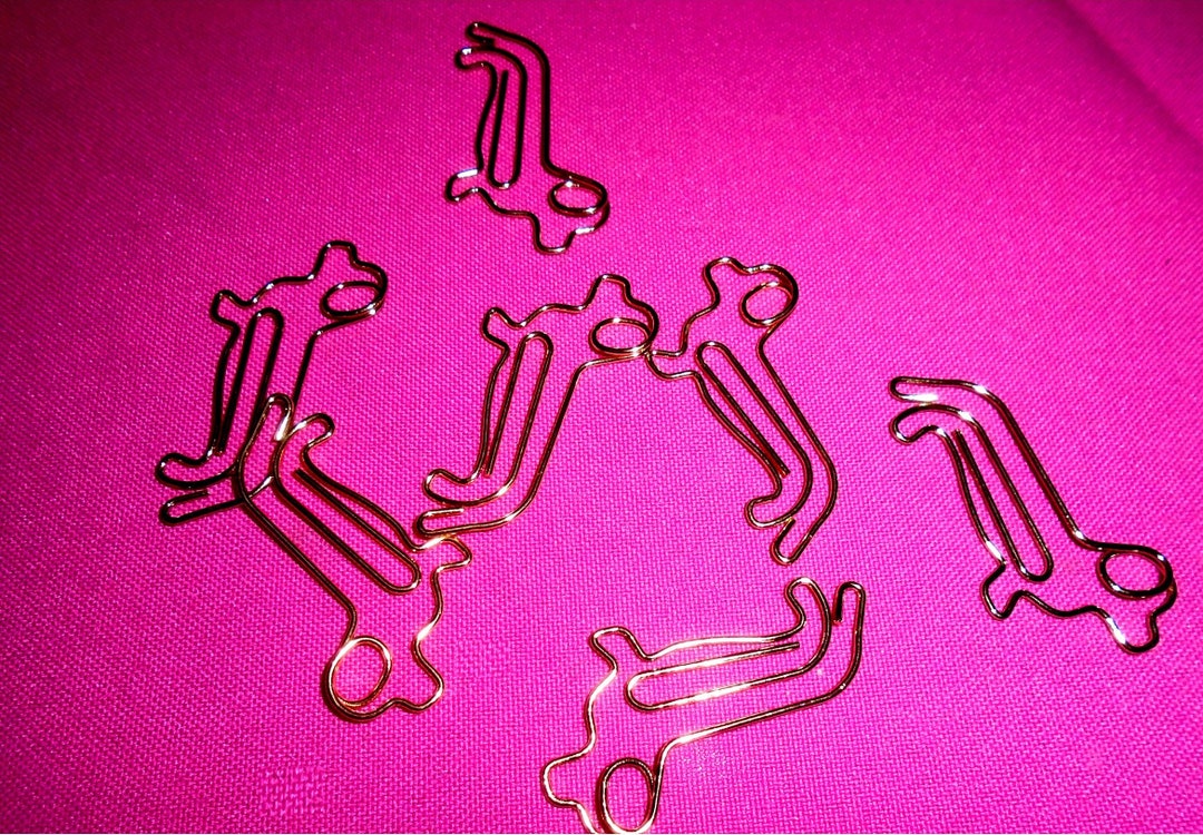 Luxury Edition 5 Gold Dachshund Sausage Dog Metal Paper Clips Premium ...
