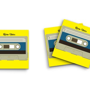Sticky Notes Retro Notes Cassette Tape, 3"x3" 50 Sheet Count Cute Funny ...