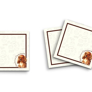 Sticky Notes Long Haired Dachshund Dog 3"x3" 50 Sheet Count Cute Funny ...