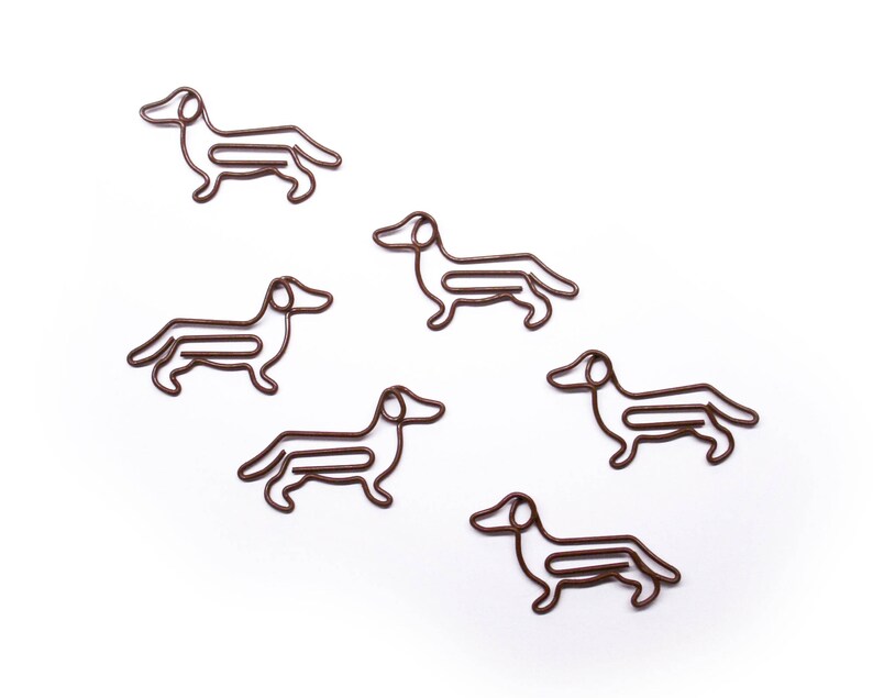 10 Count Dachshund Shaped Paper Clips Dog Lover Cute Gifts | Etsy