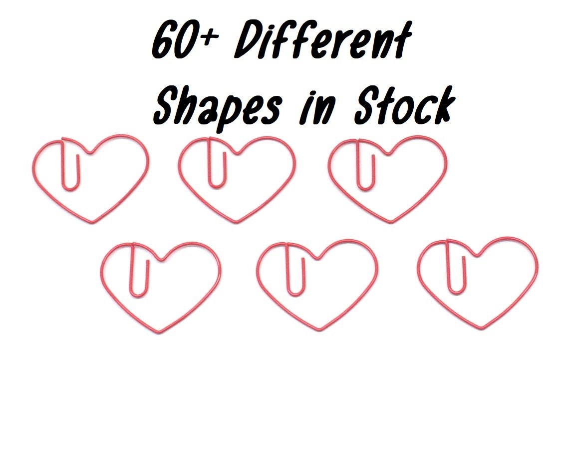 Single Count Paper Clips, Love Heart Valentine Gifts, Cute Shaped Paper ...