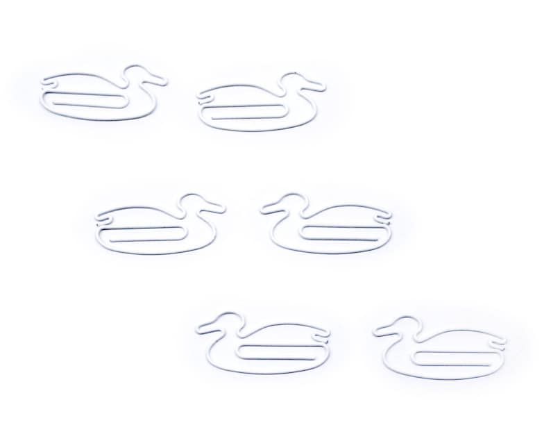 25 Count Paper Clips, Duck Lover Gifts, Cute Shaped Paper Clips, Desk ...
