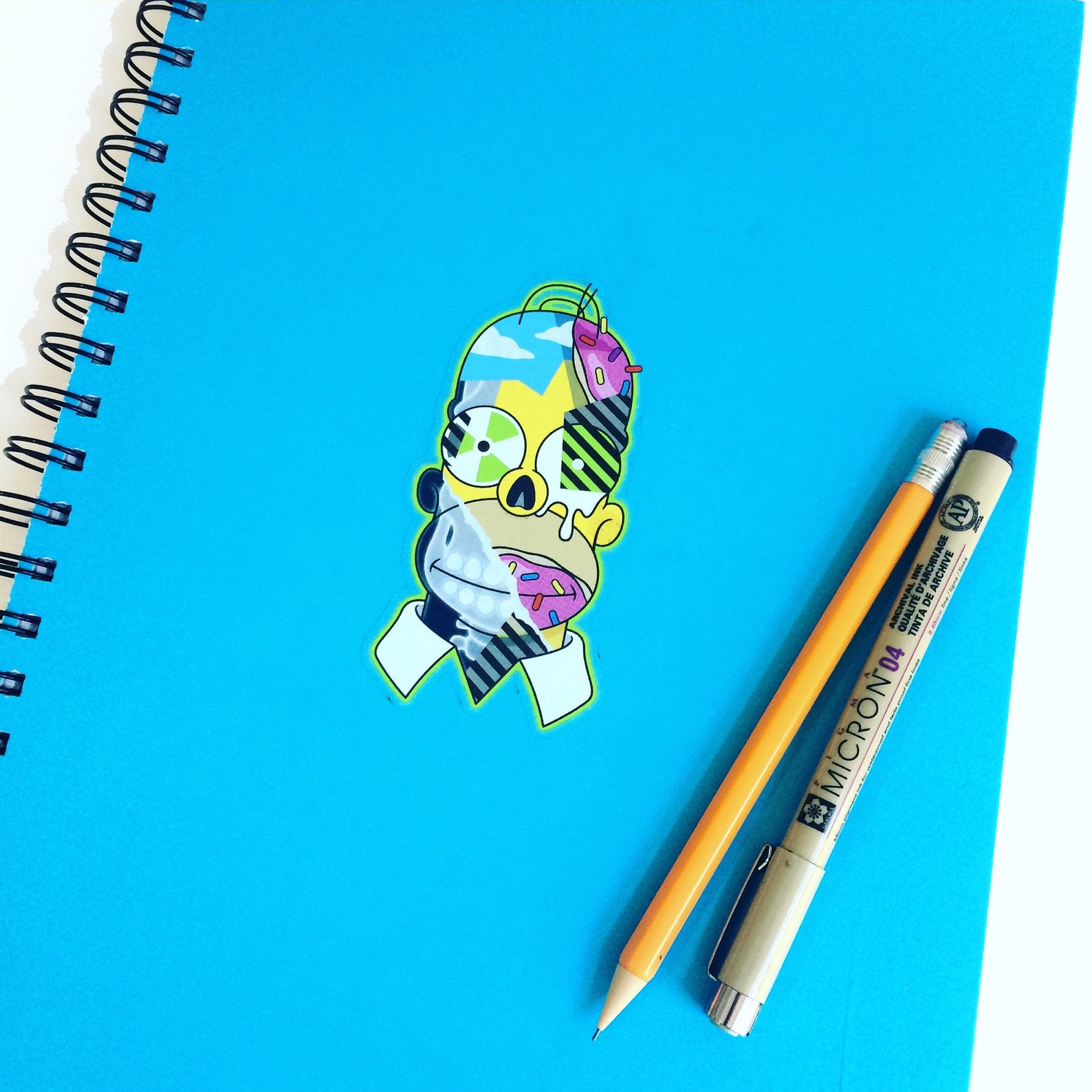Radioactive Homer Vinyl Sticker the Simpsons Pop Art | Etsy
