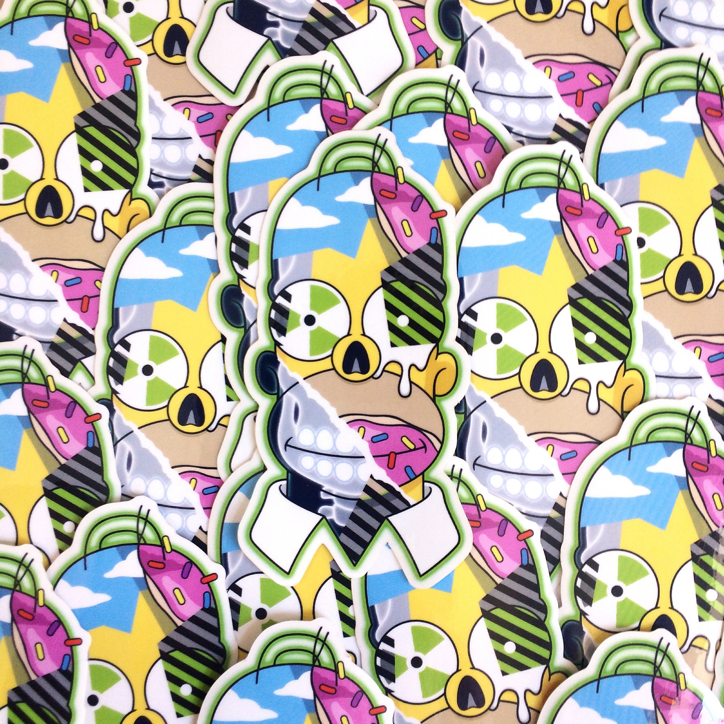 Radioactive Homer Vinyl Sticker the Simpsons Pop Art - Etsy