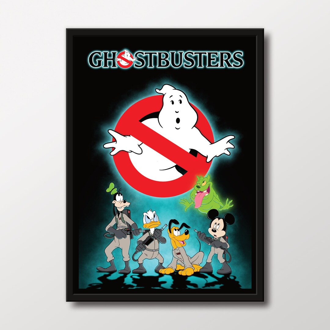 Ghostbusters X Mickey Mouse Retro Movie Poster Mashup - Etsy