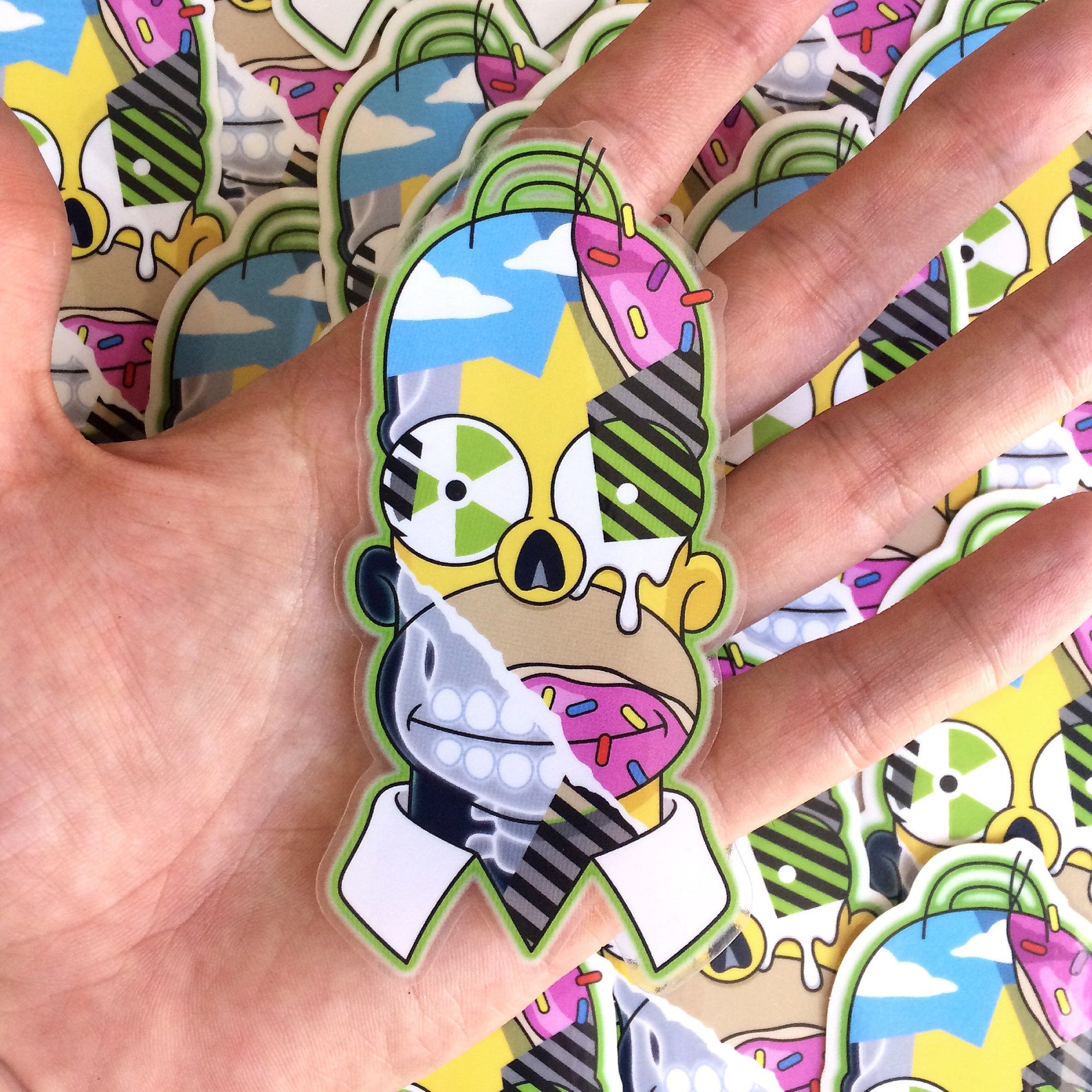 Radioactive Homer Vinyl Sticker the Simpsons Pop Art | Etsy