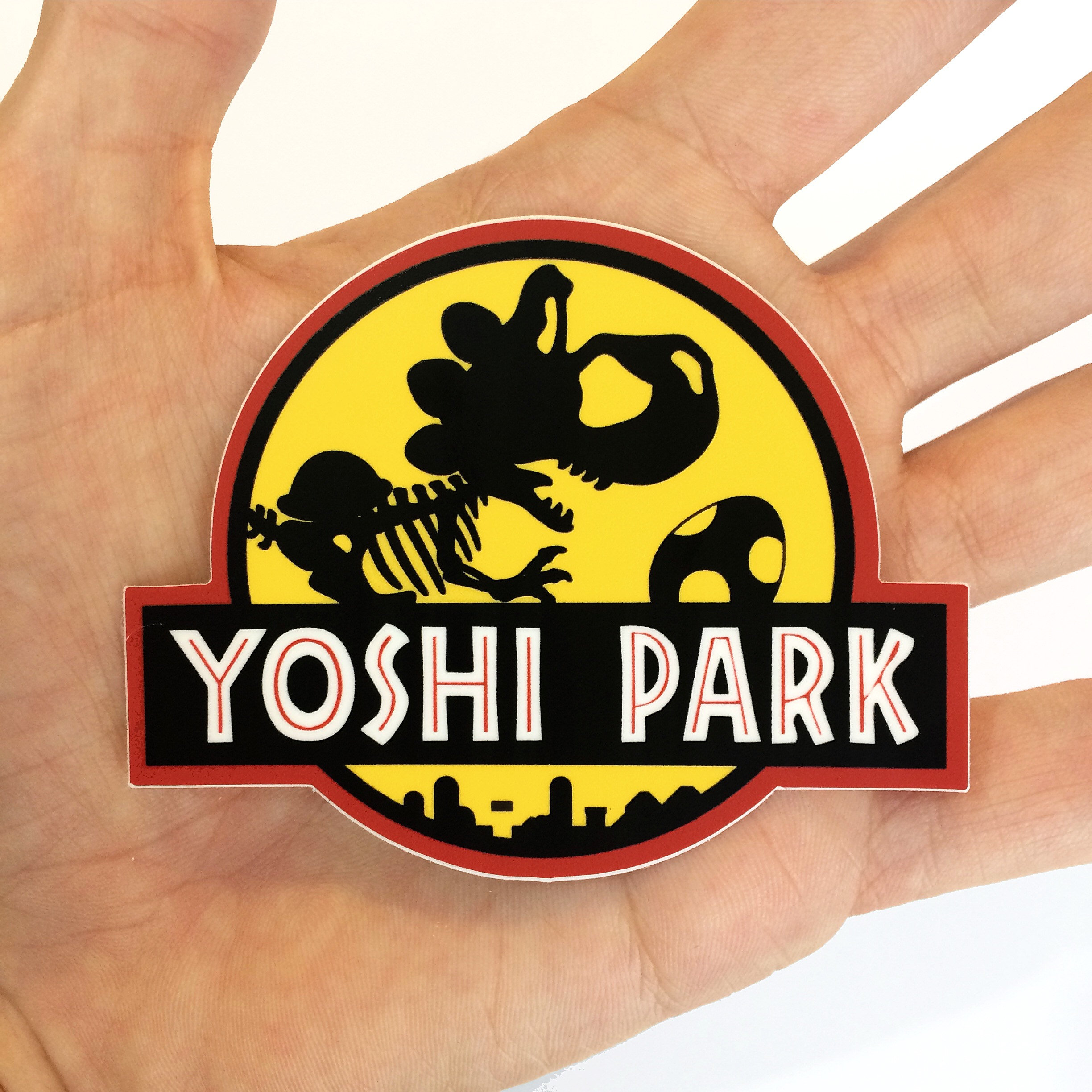 Yoshi Park Vinyl Sticker Super Mario World Jurassic Park - Etsy