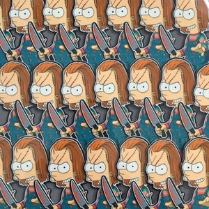 Bart Simpson X Chucky Vinyl Sticker Childs Play Laptop Stickers ...