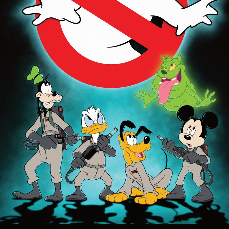 Ghostbusters X Disney Poster | Ghostbusters Poster Halloween Decor ...
