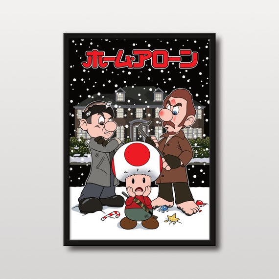 Mario X Home Alone Poster Pop Art Japanese Mashup Art | Etsy
