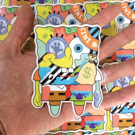 Spongebob & Friends Vinyl Sticker Pop Art Laptop Stickers - Etsy