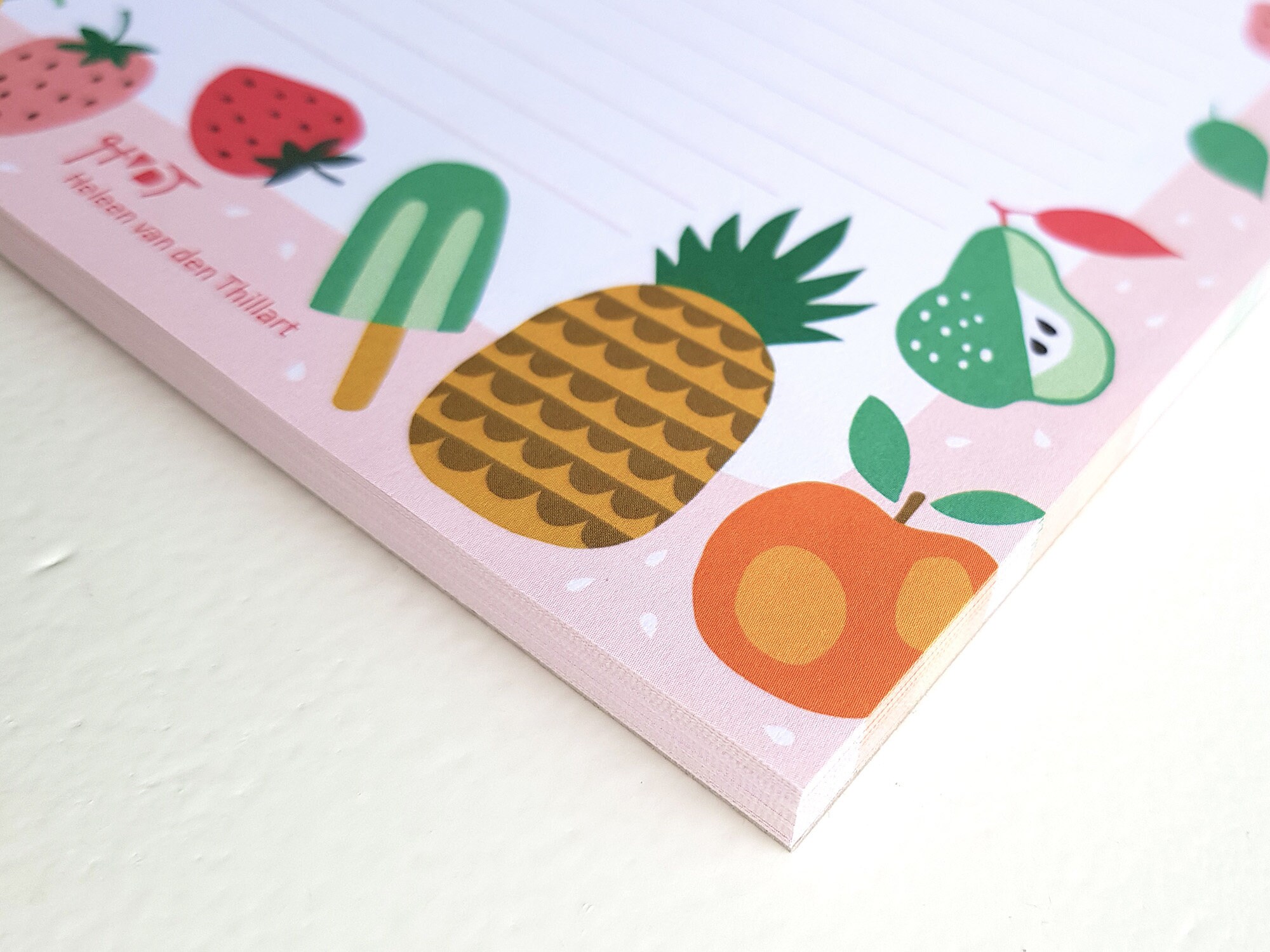 Notepad Summer Fruit A5 cute pineapple lemon strawberry double | Etsy