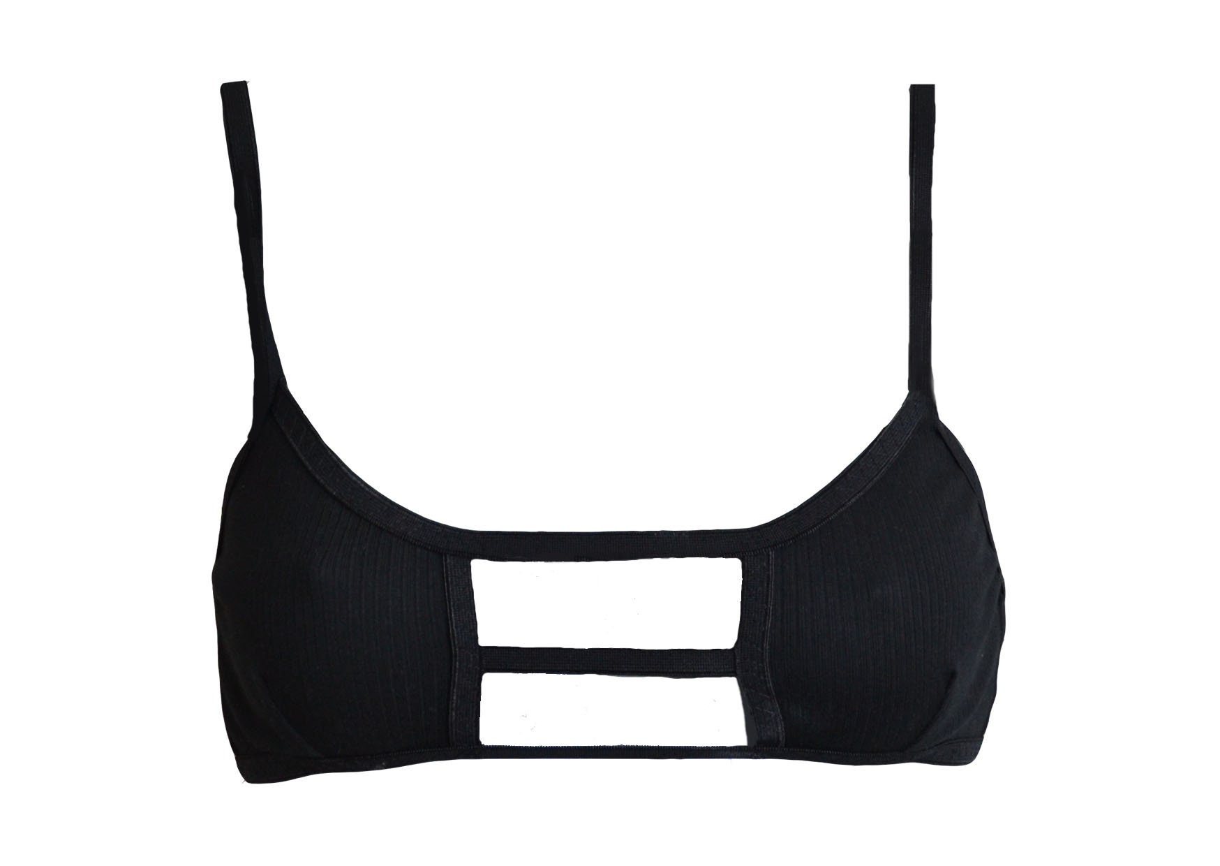 Organic Ribbed Strappy Bra - Etsy