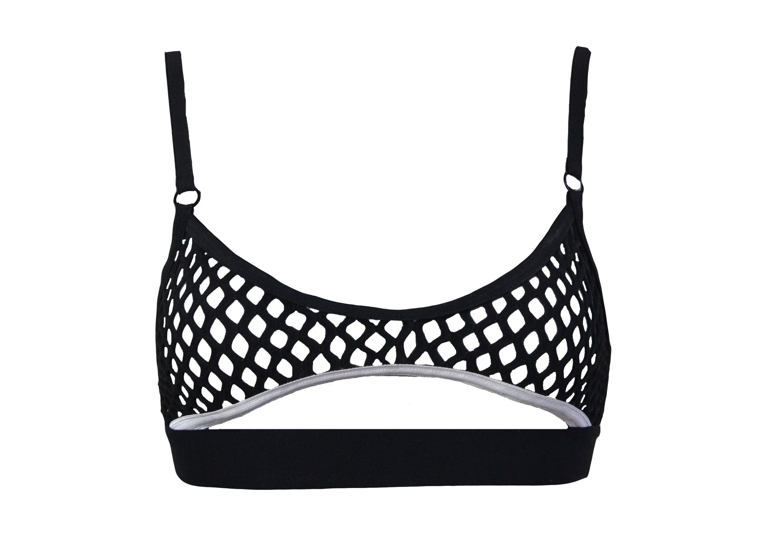 Open Front Fishnet Bralette - Etsy Denmark