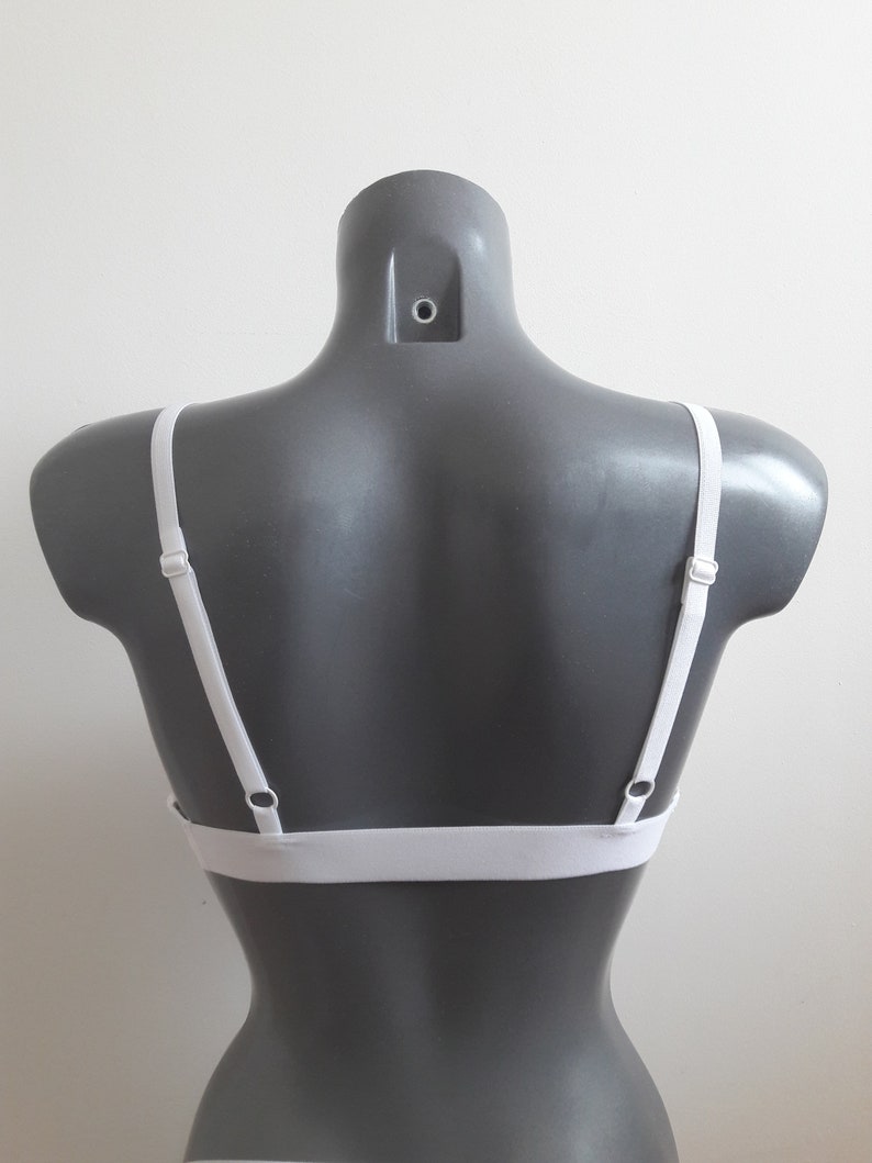 Organic Ribbed Cotton Triangle Bralette - Etsy