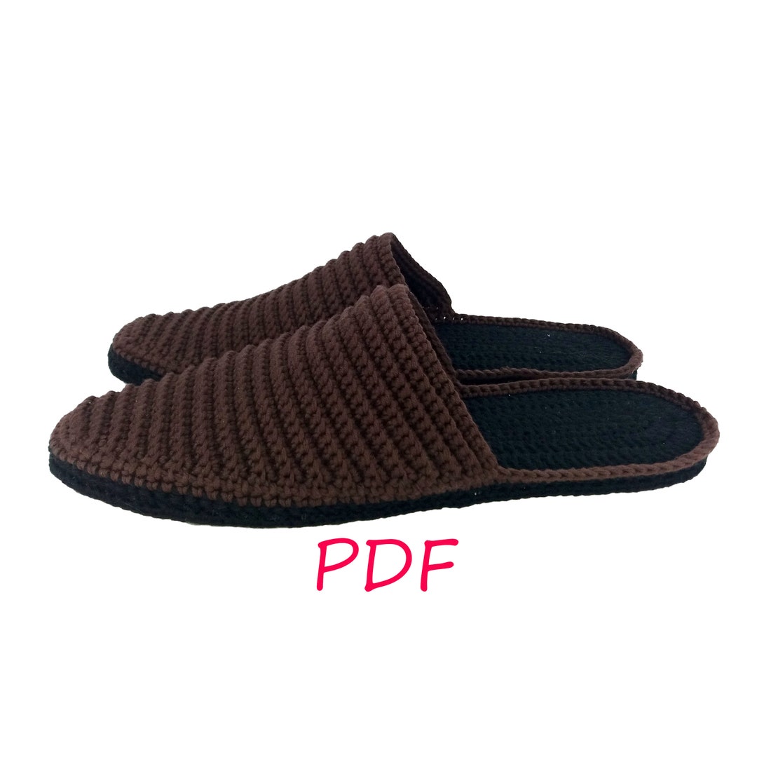 Men's Slippers Pattern, Сrochet Slippers, Flip Flop, PDF - Pattern ONLY ...
