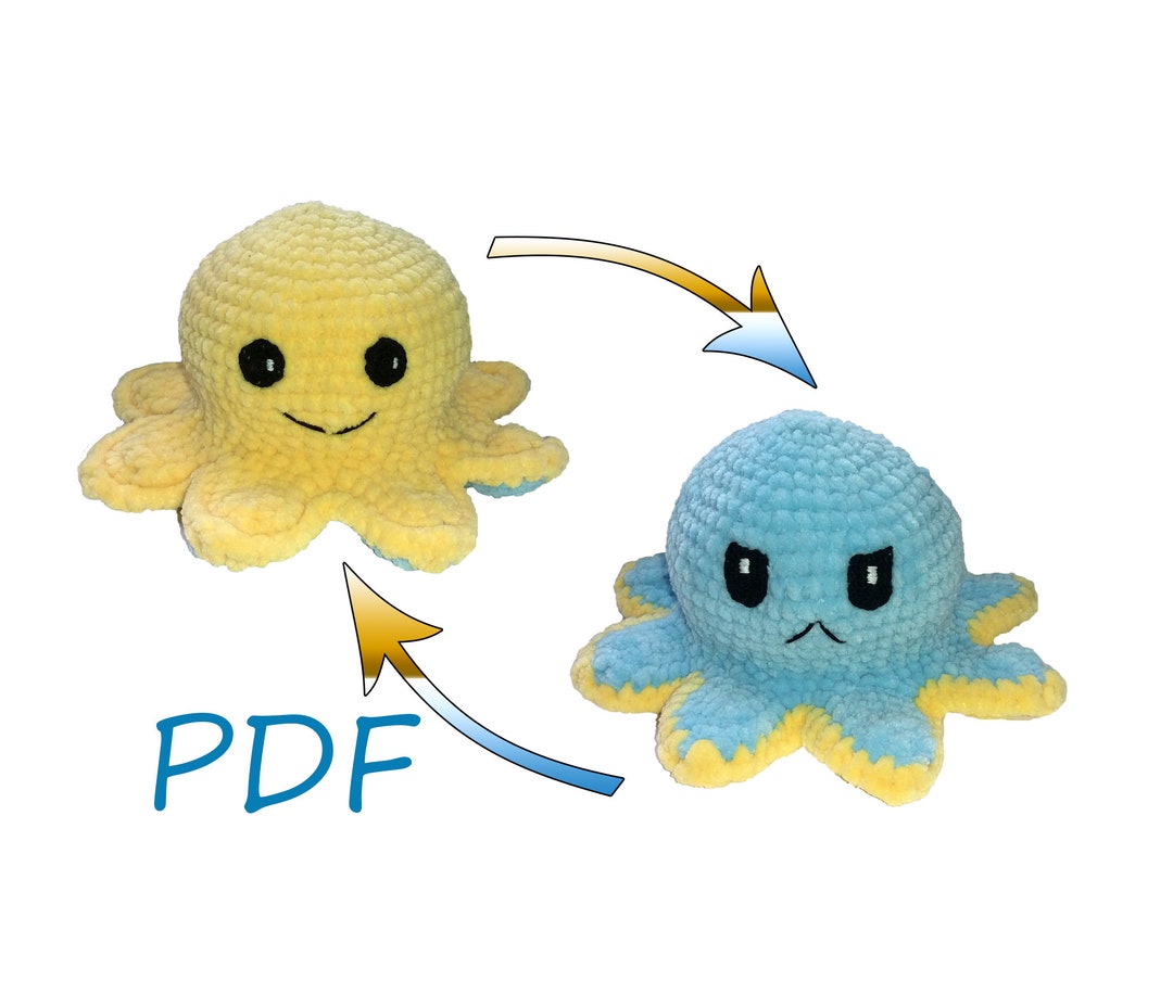 Reversible Octopus Crochet Pattern, Amigurumi Octopus Pattern, Octopus ...