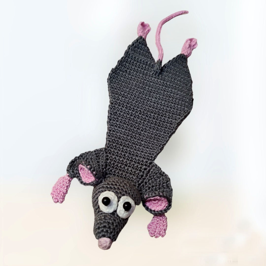 Rat Bookmark Pattern, Amigurumi Crochet Rat Bookmark, SET of 2, Mouse ...