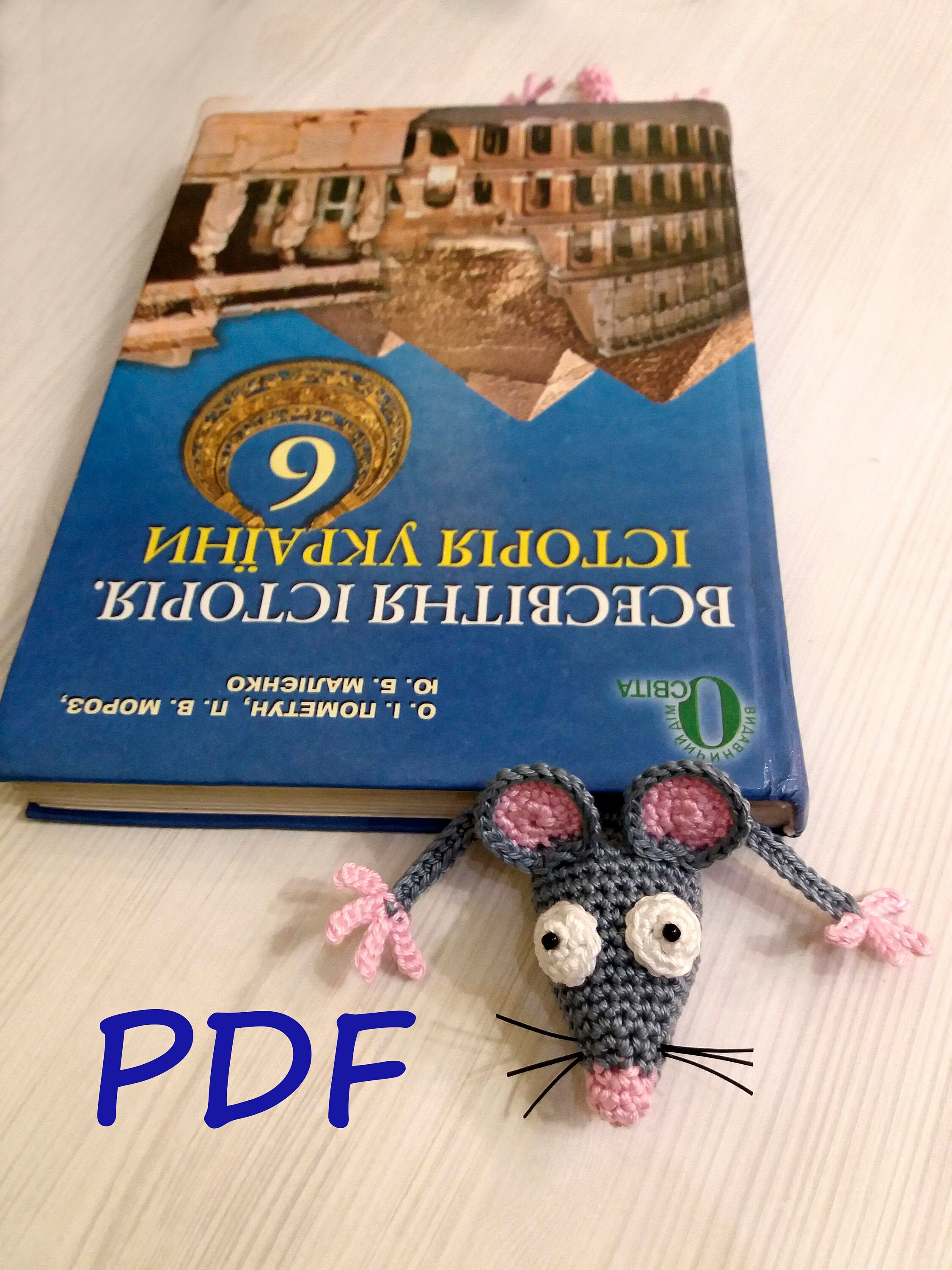 Rat bookmark Pattern Amigurumi crochet Rat bookmark Mouse | Etsy